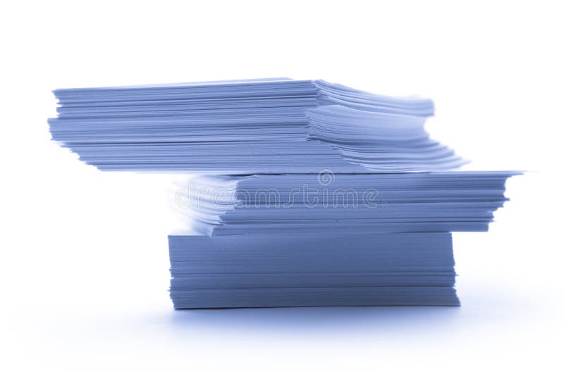 Stack of paper cards stock image. Image of file, office - 25312457