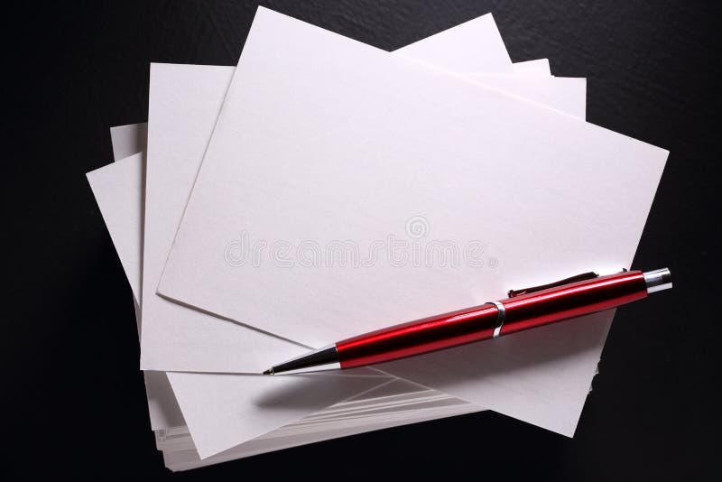 Stack of paper cards stock photo. Image of office, note - 27544548
