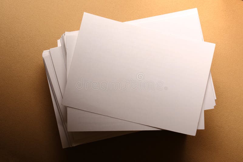 Stack of paper cards stock photo. Image of closeup, organize - 28386682