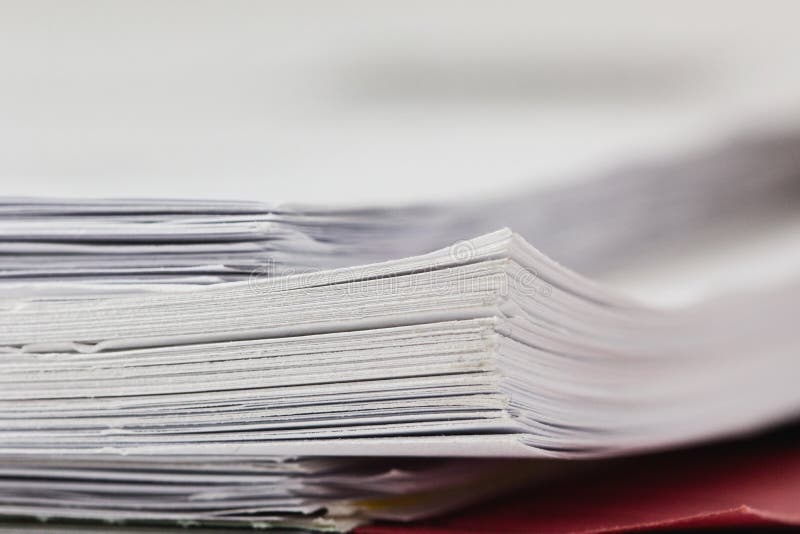Stack of paper stock image. Image of page, macro, stack - 33530591