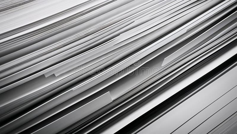 Stack of Paper Creating an Abstract Pattern with Lines and Shadows ...