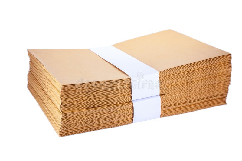 Stack Paper envelopes stock image. Image of information - 58319953