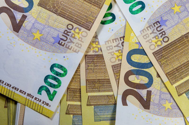 Stack of Paper Euro Currency Notes. Stock Photo - Image of stack ...