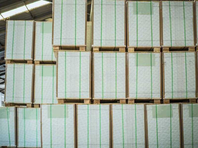 Stack of paper in factory. stock photo. Image of processing - 81094598