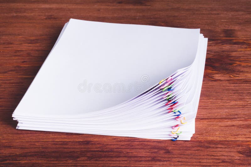 Stack of Paper Files. Fear of a Clean Slate Concept Stock Image - Image ...