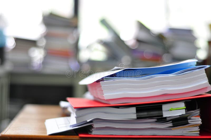 Stack of paper files stock photo. Image of note, college - 33805854