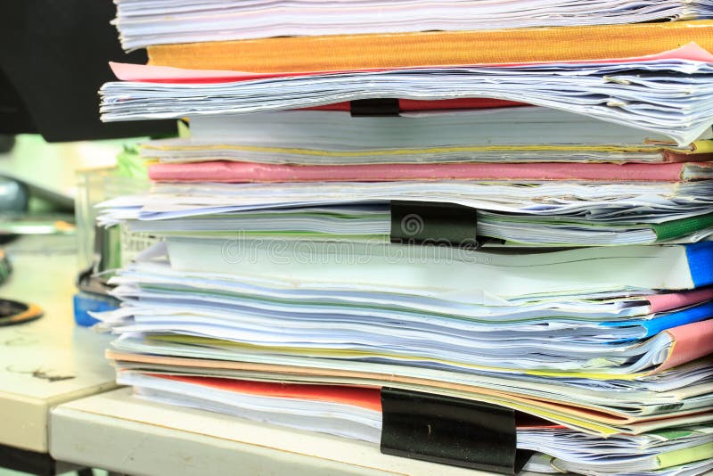 Stack of paper files stock image. Image of documents - 97897823