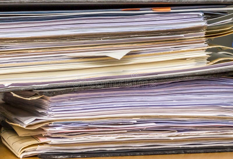 Stack of Paper files stock photo. Image of book, aktenordner - 43234338