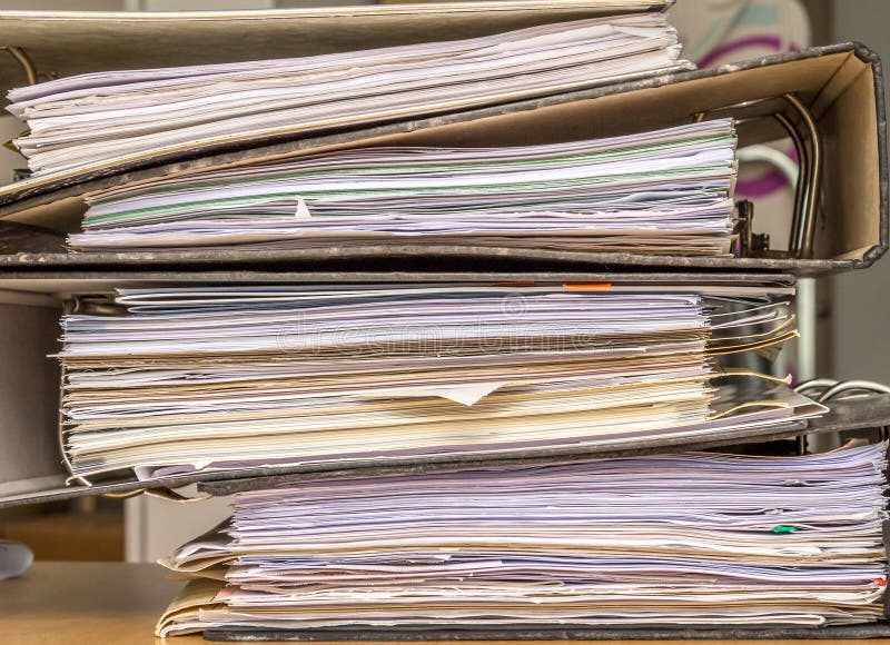 Stack of Paper files stock photo. Image of order, folder - 43234348