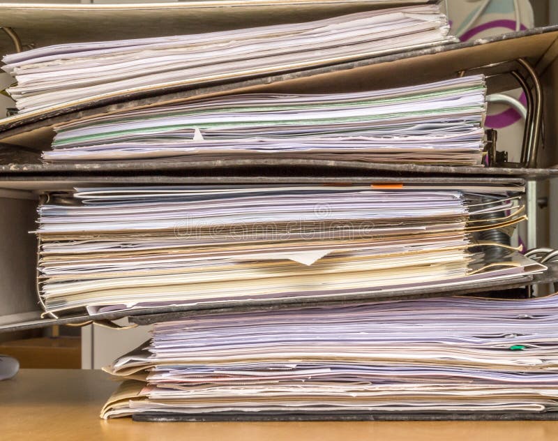 stock image. Image of paperwork, business, archive, desk - 43234403