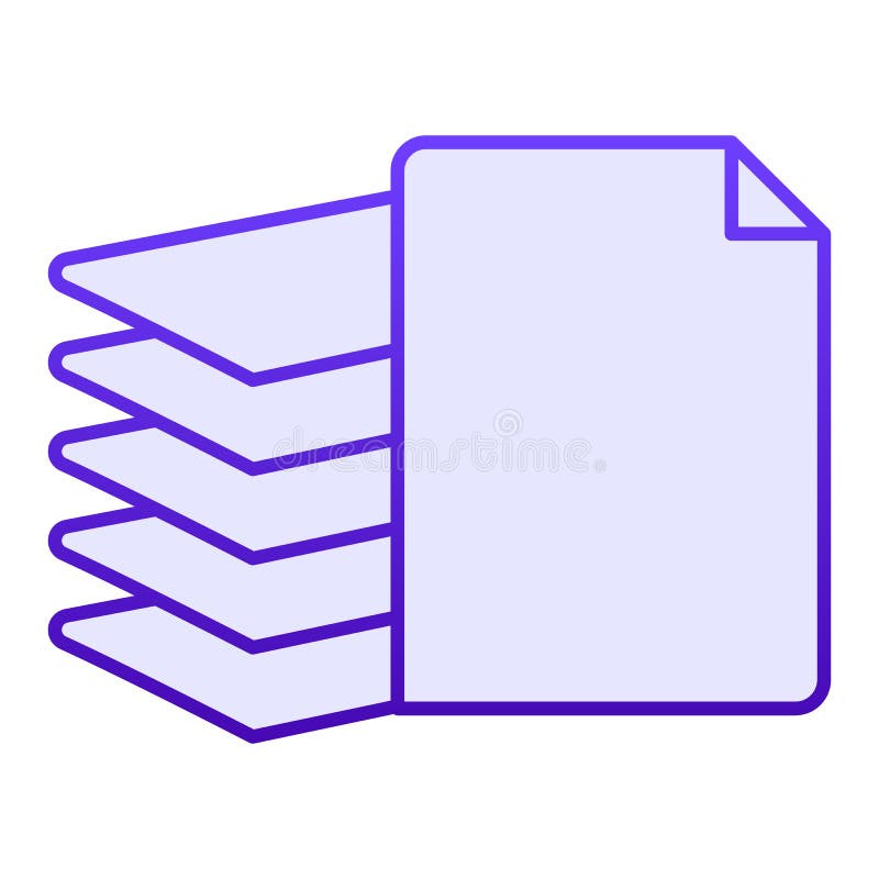 Stack of Paper Flat Icon. Files Blue Icons in Trendy Flat Style Stock ...