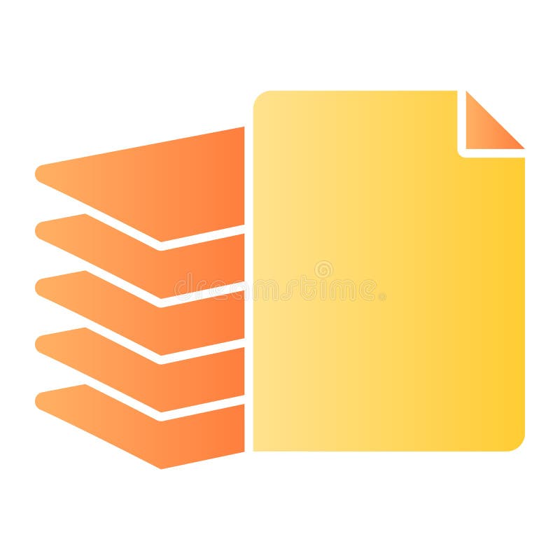 Stack of Paper Flat Icon. Files Color Icons in Trendy Flat Style Stock ...
