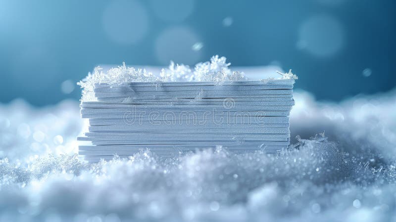 Stack Paper Frost Snow Snowy Background Stock Photos - Free & Royalty ...