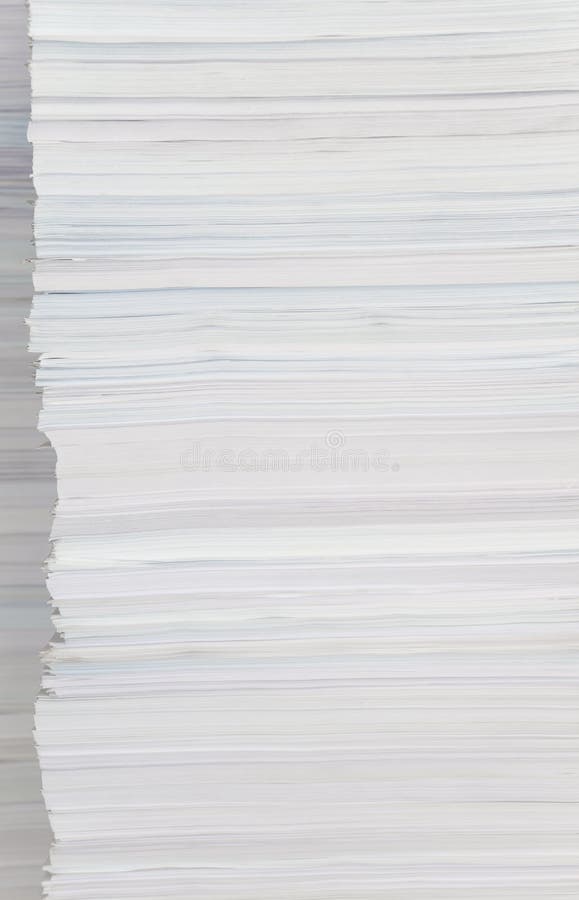Stack of paper stock photo. Image of data, office, tall - 76360542