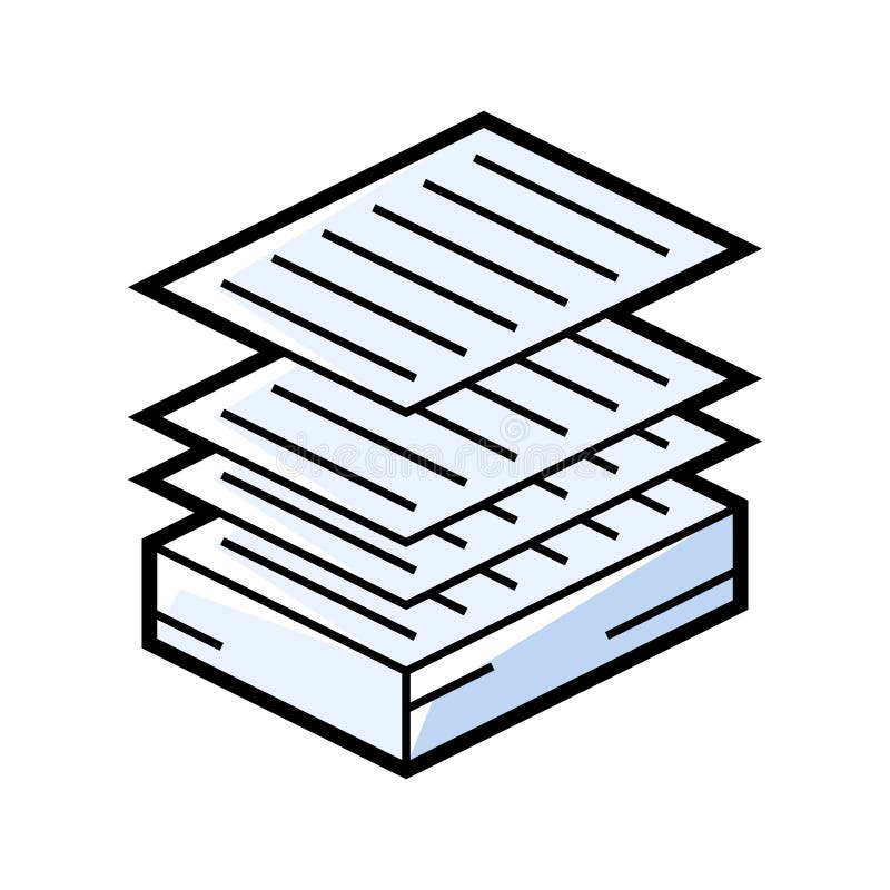 Stack of Paper Icon in Isometry. Image for Website, App, Logo, UI ...