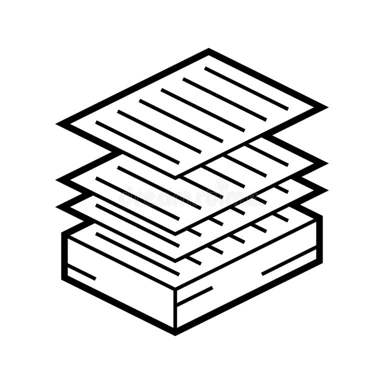 Stack of Paper Icon in Isometry. Image for Website, App, Logo, UI ...