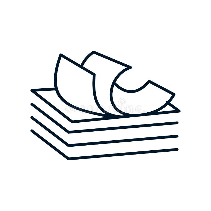 A Stack of Paper Icon Vector. a Stack of Paper Sign Stock Vector ...