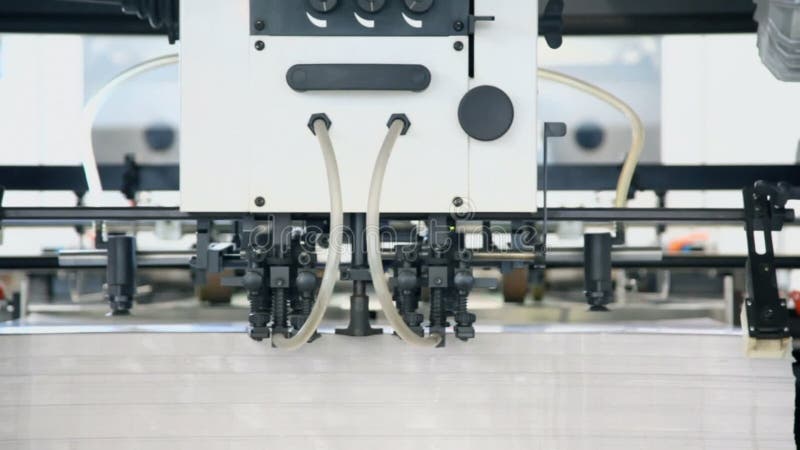 Stack of Paper and Mechanism of Printing Conveyer Stock Footage - Video ...