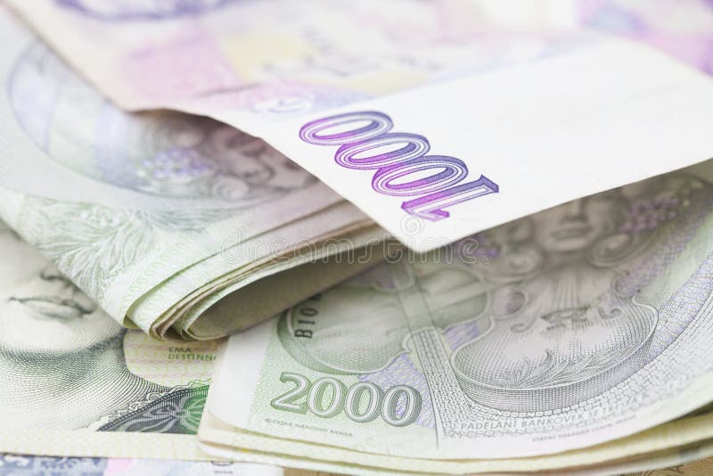 Stack of paper money stock image. Image of color, koruna - 18059617