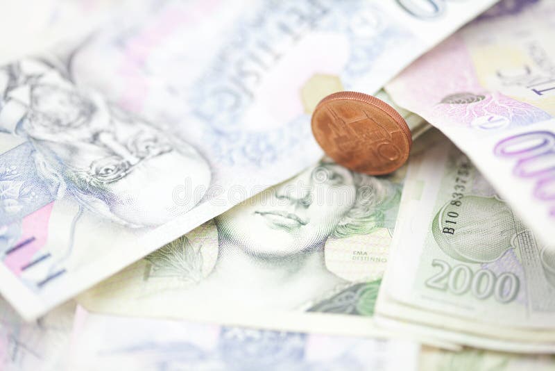 Stack of Paper Money and Coins Stock Photo - Image of paper, credit ...