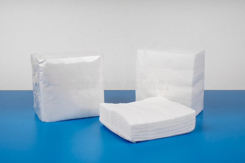 Stack of Paper Napkins Isolated on White Background Stock Photo - Image ...