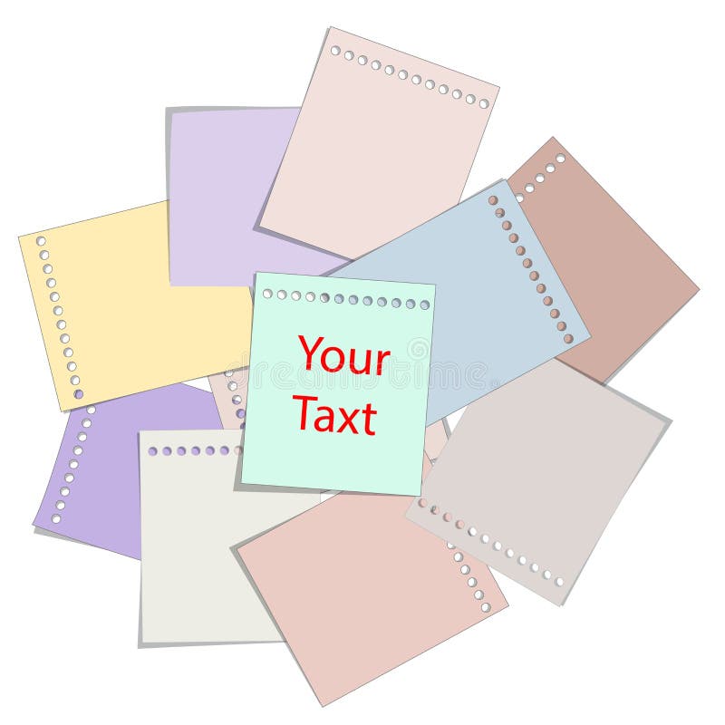 Stack paper note stock vector. Illustration of notice - 111789445