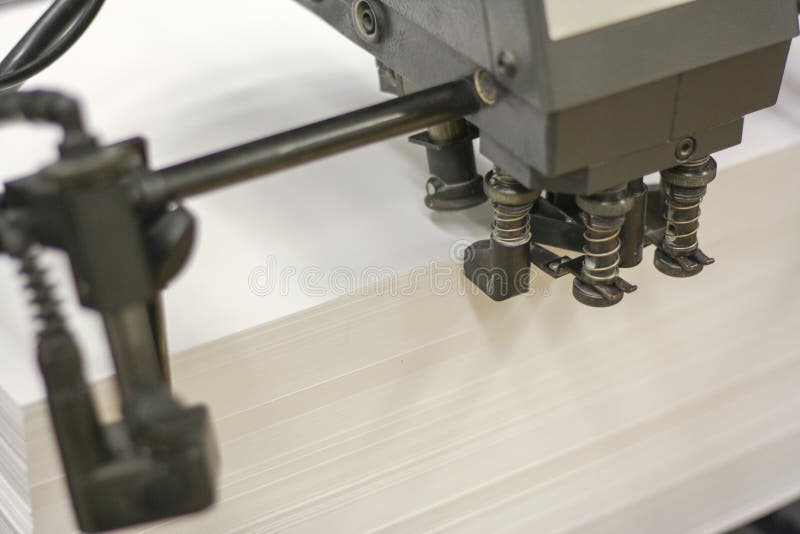 Stack of Paper on an Offset Press Stock Photo - Image of printing, mail ...