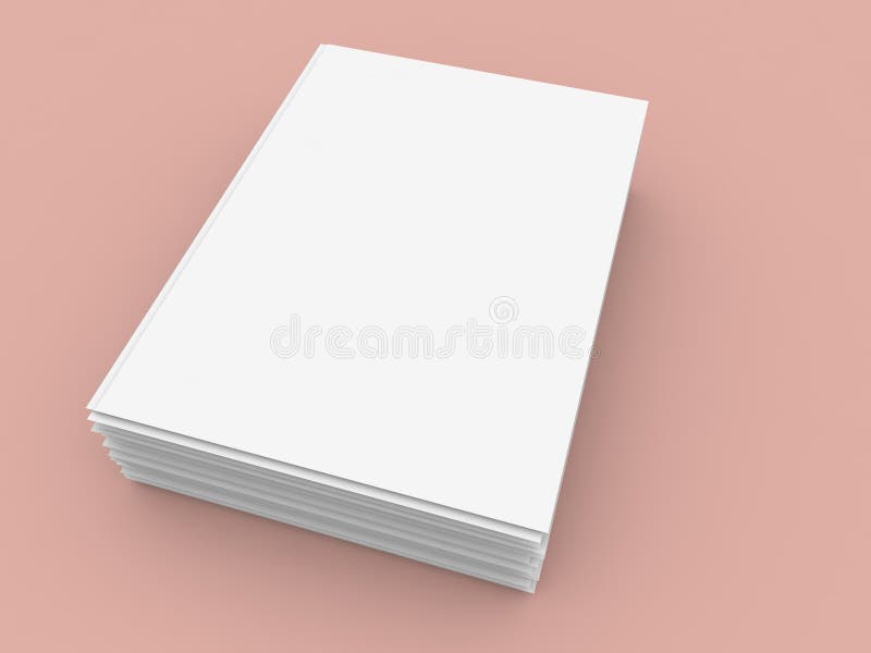 Stack of A4 Paper on a Orange Background. Stock Illustration ...