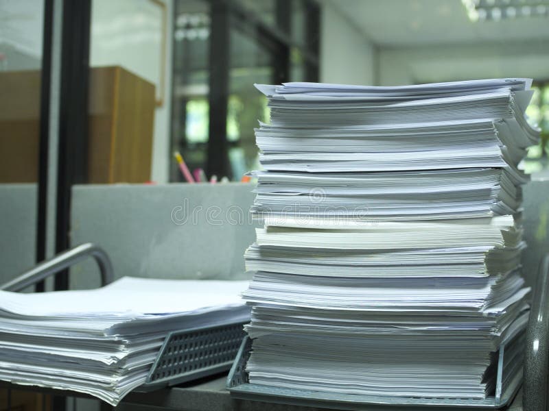 Stack of Paper for Recycle and Reuse Stock Image - Image of isolated ...