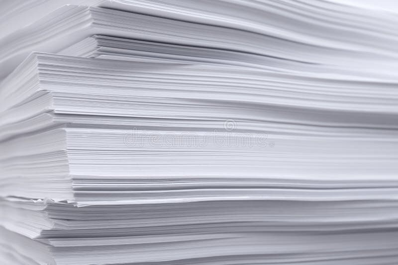 Stack of Paper Sheets As Background, Closeup Stock Photo - Image of ...