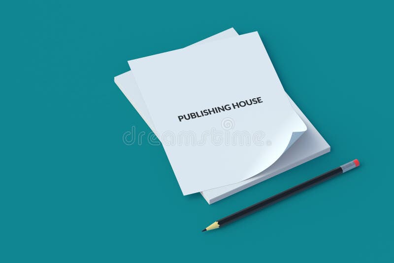 Stack of Paper Sheets with Inscription Publishing House Near Pencil ...