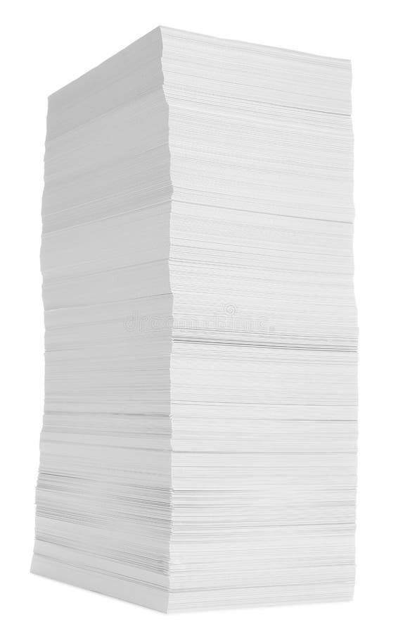 Stack of Paper Sheets Isolated on White Stock Image - Image of file ...
