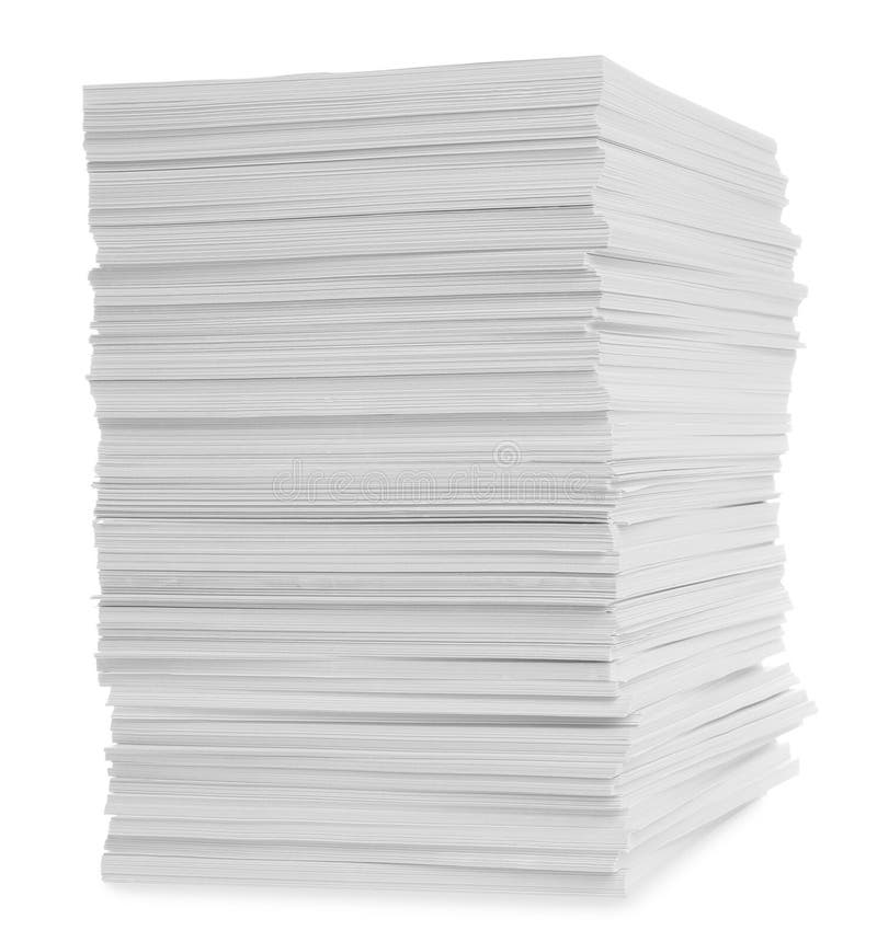 Stack of Paper Sheets Isolated on White Stock Photo - Image of ... Stack of Paper Sheets Isolated on White Stock Photo - Image of ...