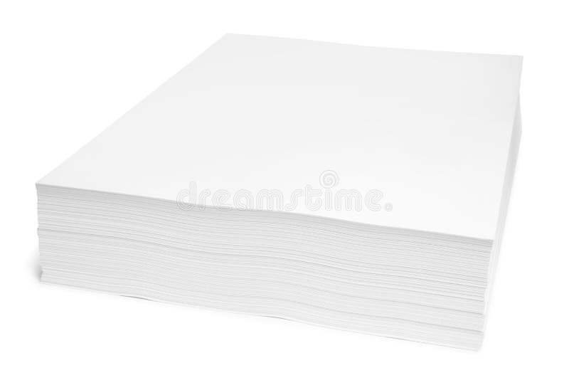 Stack of Paper Sheets Isolated on White Stock Photo - Image of business ...