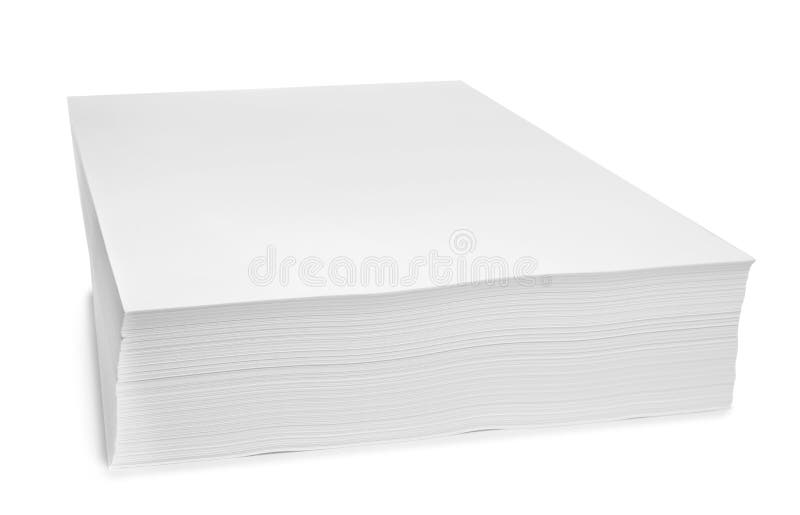 Stack of Paper Sheets Isolated on White Stock Photo - Image of isolated ...