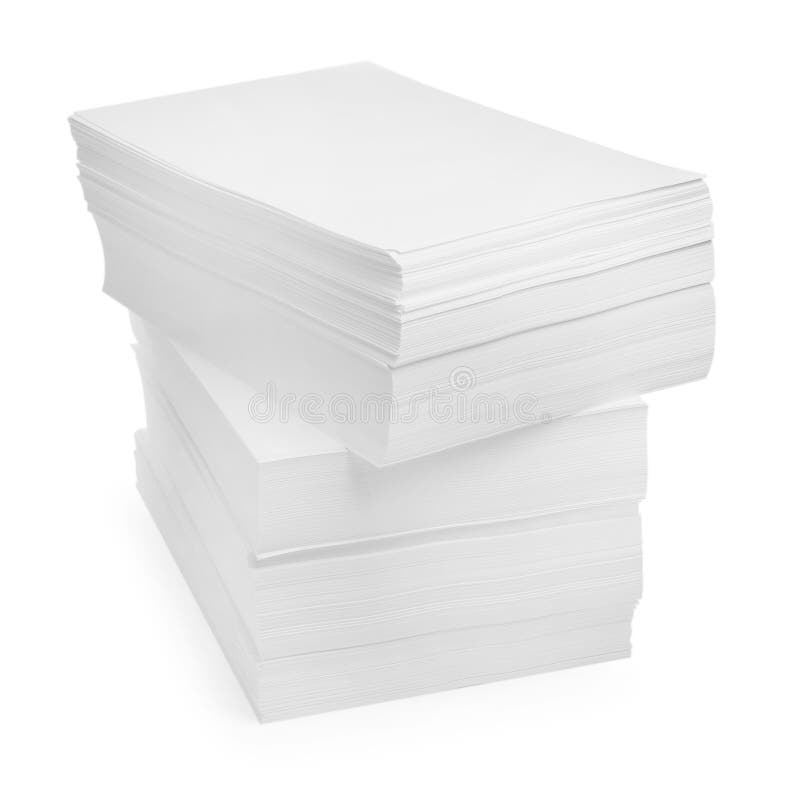 Stack of Paper Sheets Isolated on White Stock Image - Image of business ... Stack of Paper Sheets Isolated on White Stock Image - Image of business ...