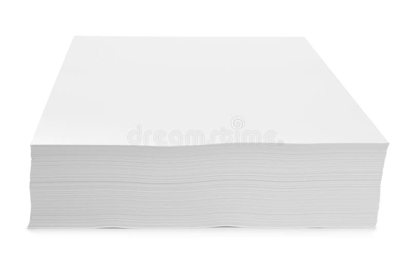 Stack of Paper Sheets Isolated on White Stock Photo - Image of sheets ...