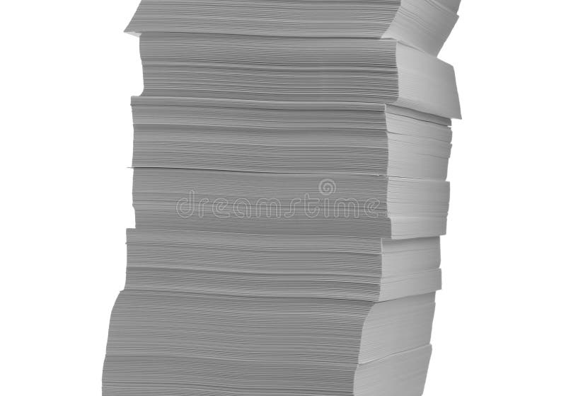 Stack of Paper Sheets on White Background Stock Image - Image of ...