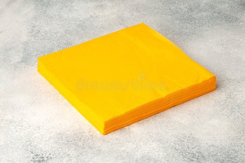 Stack of Paper Square Napkins on Gray Background Top View Stock Photo ...