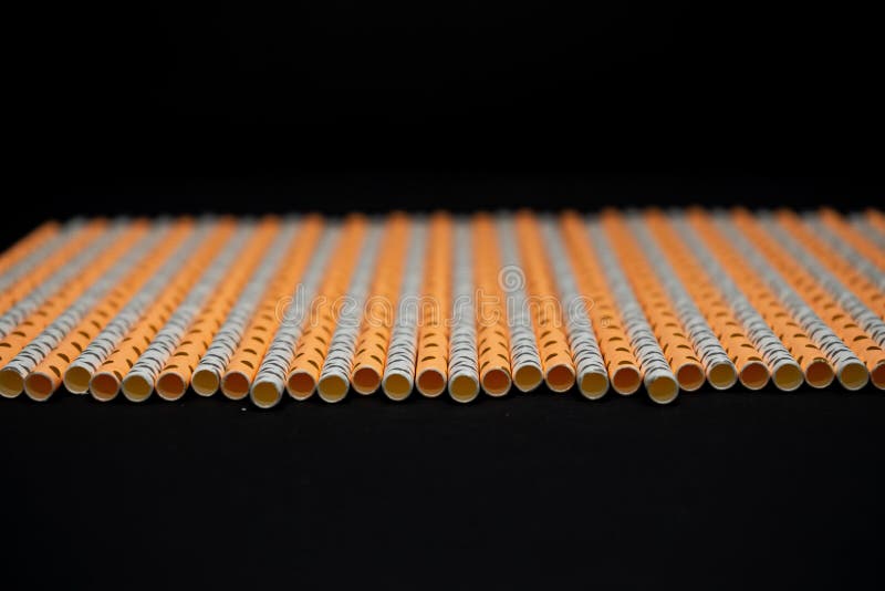 Stack of Paper Straws Isolated on Black Background Stock Photo - Image ...
