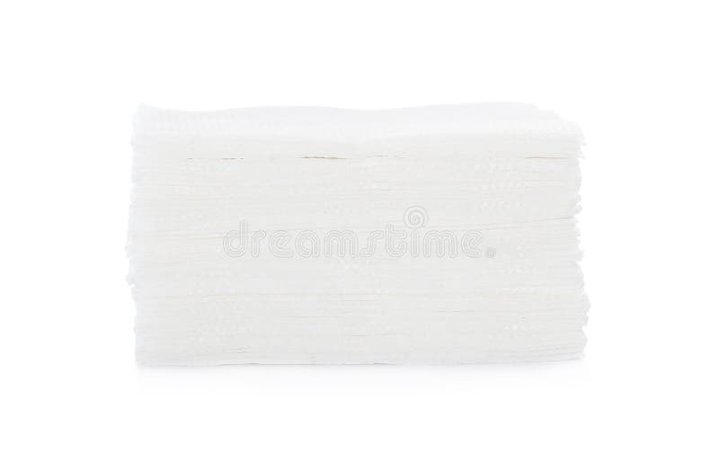 Stack of Paper Tissues on White Background Stock Photo - Image of ...