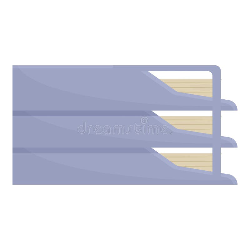 Stack Paper Tray Icon Cartoon Vector. Data Mail Stock Vector ...
