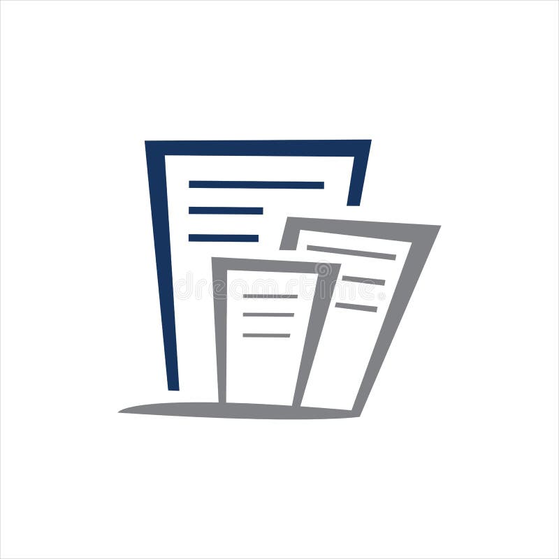 Stack of Paper Icon Vector Logo Stationery Stacked Papers Template ...