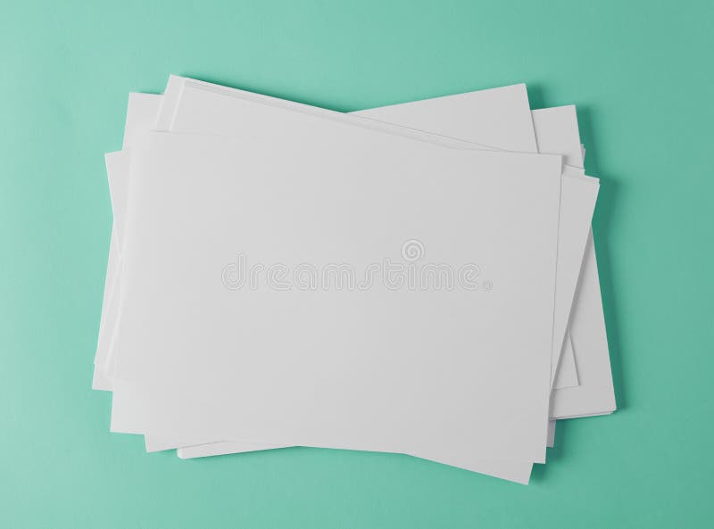 Stack of Paper View from Above Stock Photo - Image of paper, horizontal ...