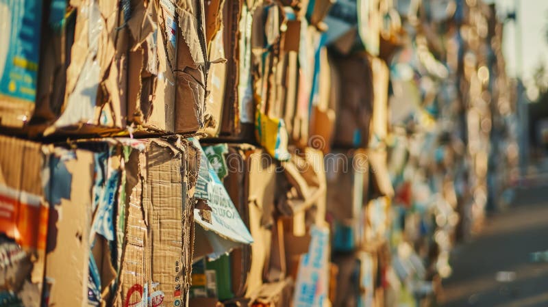 Stack of Paper Waste before Shredding at Recycling Plant Stock Photo ...