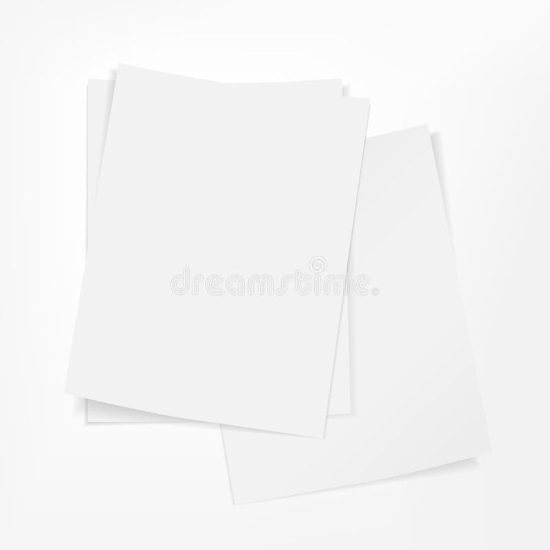Stack Of White Papers, Hand Drawn Style, Vector Stock Vector ...