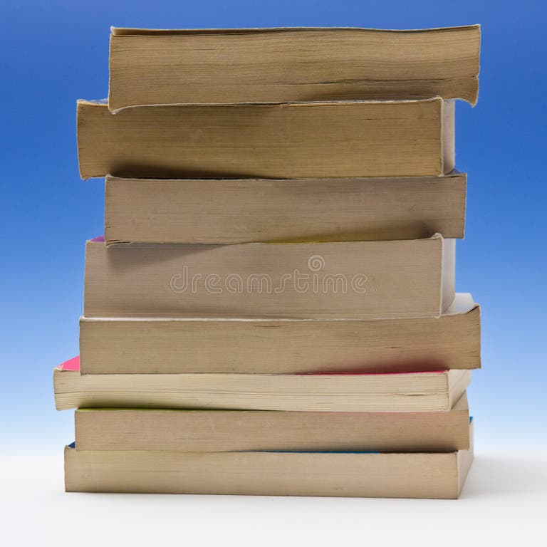 Stack of paperback books stock image. Image of paper, thick - 8259891