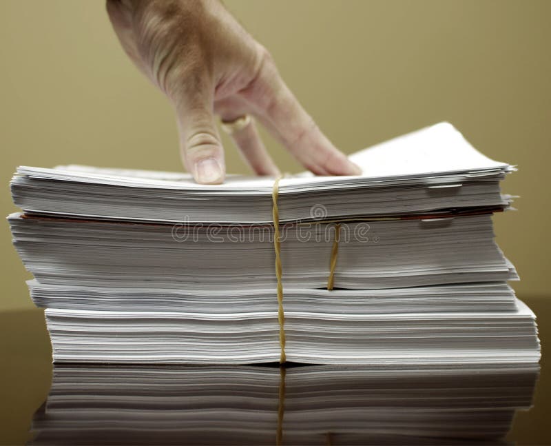 Side View of Stack of Papers Stock Image - Image of edges, list: 26005429