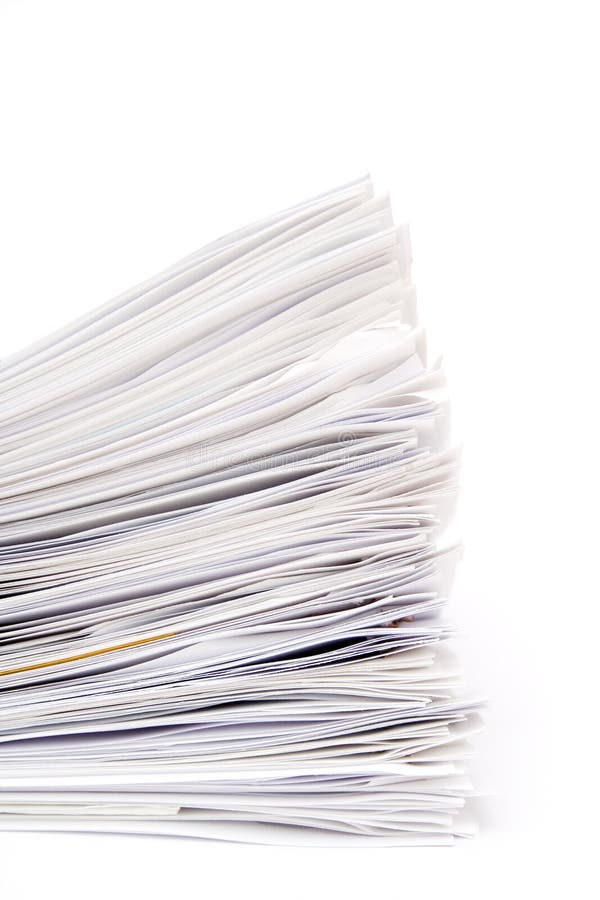 Stack of papers stock photo. Image of files, close, binder - 2033582