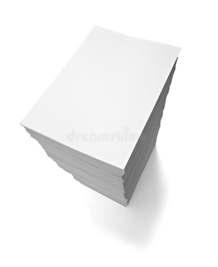Stack of white paper stock photo. Image of print, order - 23570372
